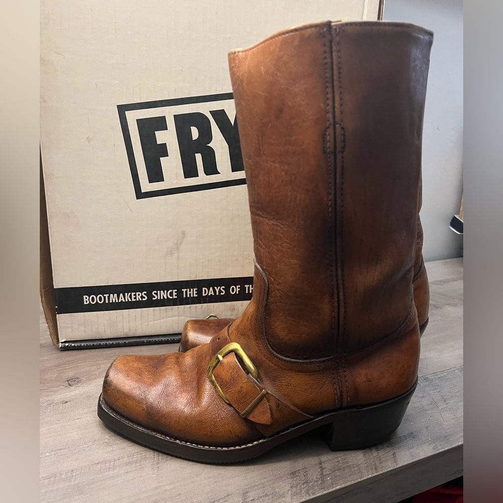 Rare Vintage Frye Black Label Campus Tall Boots Size … - Gem